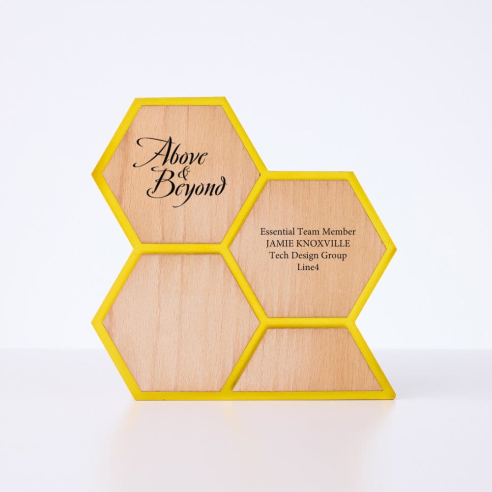 High Honors Modern Hexagon Trophy - Yellow – Baudville