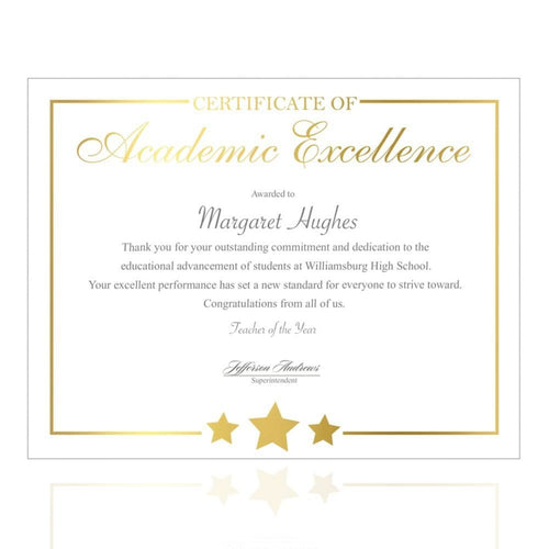 Academic Excellence Award Template