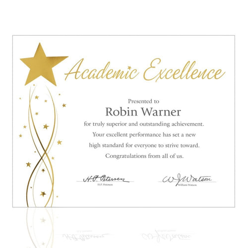 Academic Achievement Award Certificate Template