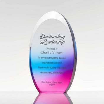 Colorful Gradient Trophy Oval – Baudville