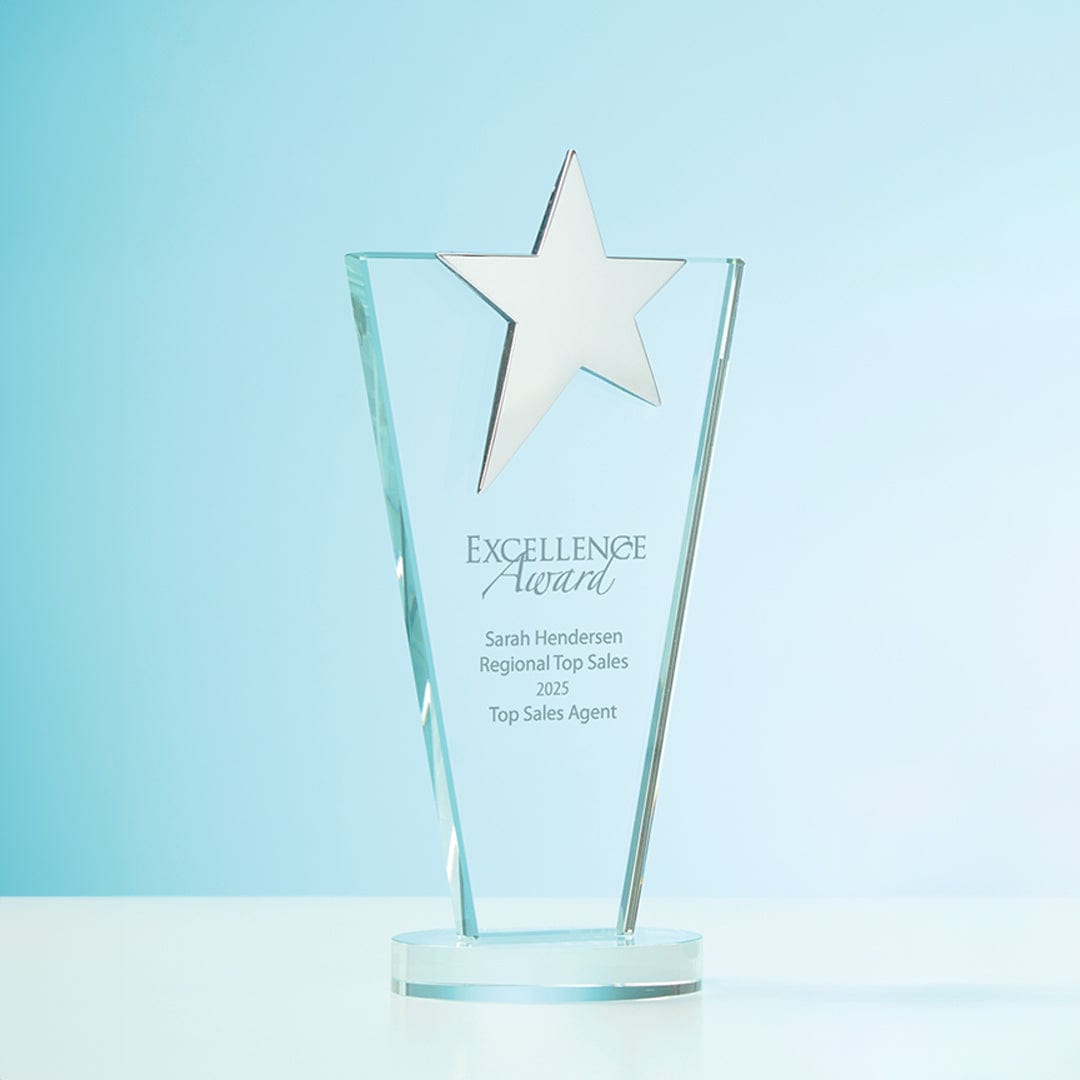 Star Performer Trophy - Medium Silver - Baudville